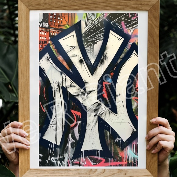 DENARDAI | Art | New York Yankees Logo Poster 1x17 Print Mlb Team ...